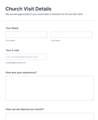 Church Form Template | Jotform