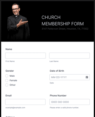Church Membership Form Template | Jotform