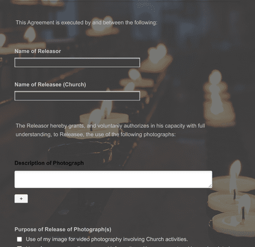 Church Photo Release Form Template | Jotform