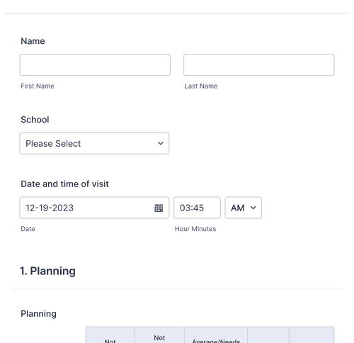 Classroom Observation Form Template | Jotform