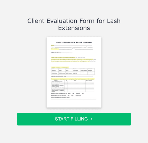 Client Evaluation Form for Lash Extensions Form Template | Jotform