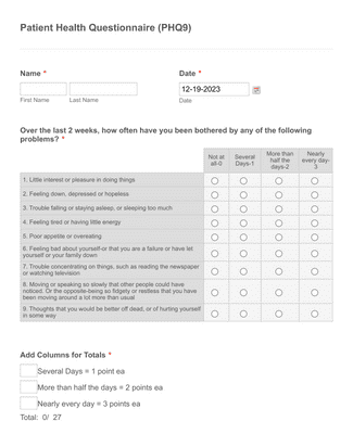 Client Health Questionnaire Form Template | Jotform