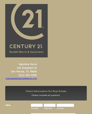 Client Information for Real Estate Form Template | Jotform