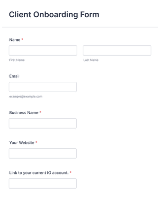 Client Onboarding Form Template | Jotform