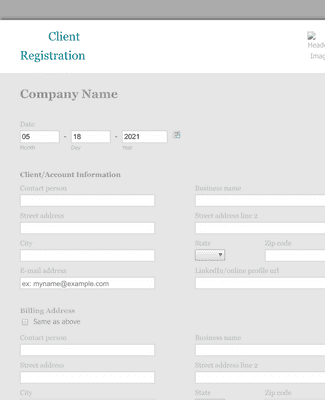 Travel Client Registration Form Template | JotForm