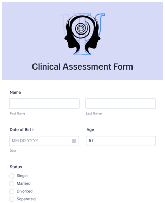 Clinical Assessment Form Template | Jotform