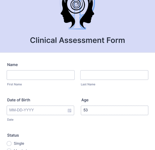 Clinical Assessment Form Template | Jotform