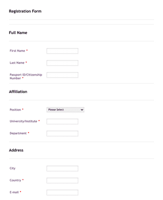 Detailed Registration Event Form Template | Jotform