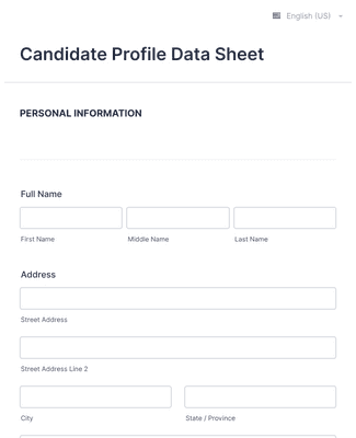 Club Director Candidate Profile Form Template | Jotform