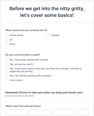Coach Application Form Template | Jotform