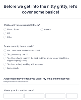 Coach Application Form Template | Jotform