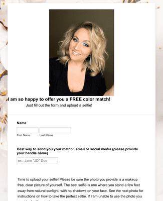 Color Match Form Template | Jotform