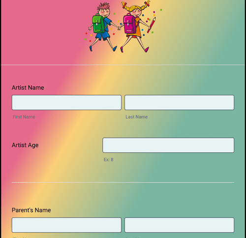 Coloring Contest Entry Form Template | Jotform