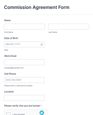 Commission Agreement Form Template | Jotform
