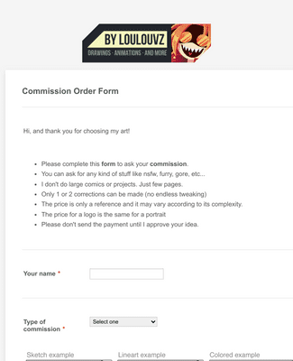 LoulouVZ Form Template | Jotform