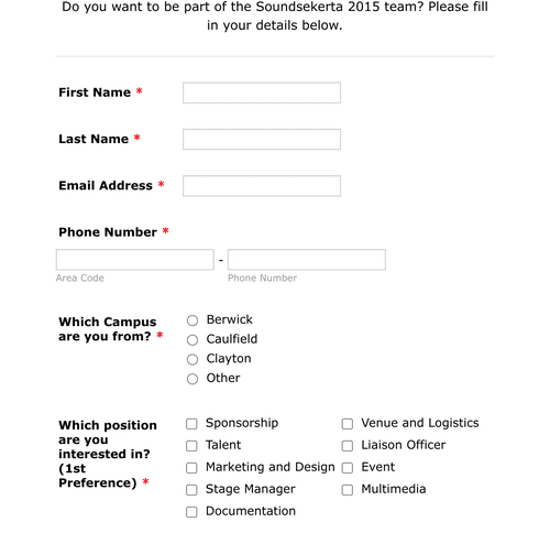Committee Registration Form Template | Jotform