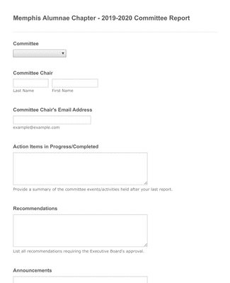 Committee Report Form Template | Jotform