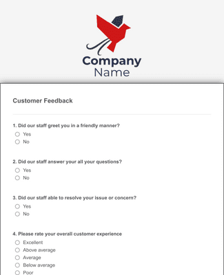 Company Feedback Form Template | Jotform