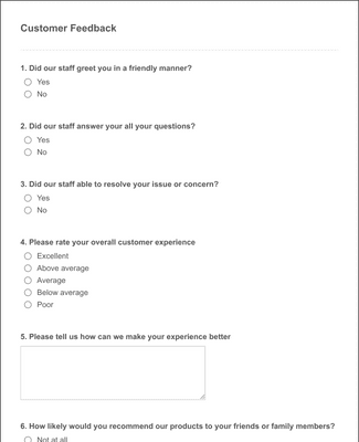 Company Feedback Form Template | Jotform
