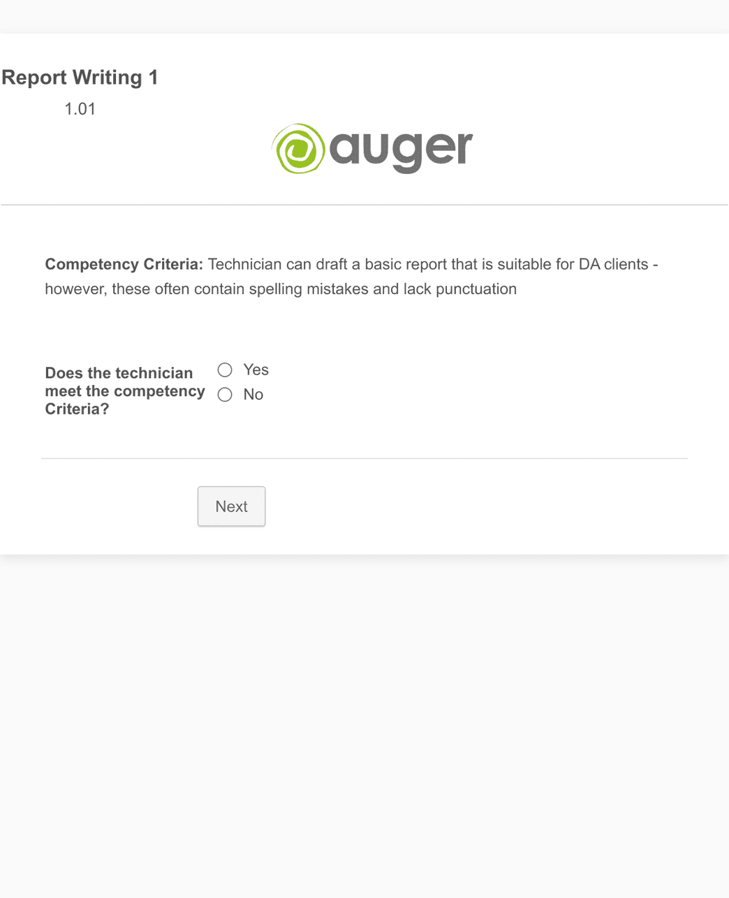 Competency Form Template | Jotform