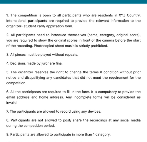 Competition Consent Form Template | Jotform