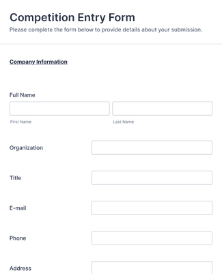 Promotional Contest Registration Form Template | Jotform