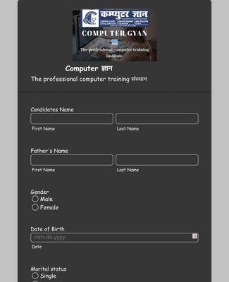 Computer ज्ञान Form Template | Jotform
