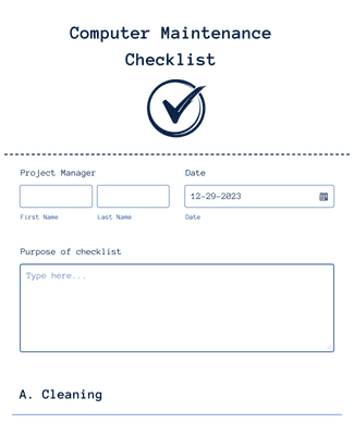 Computer Maintenance Checklist Form Template | Jotform