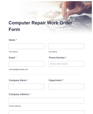 Computer Repair Work Order Form Template | Jotform