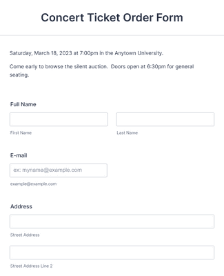 Museum Ticket Form Template | Jotform