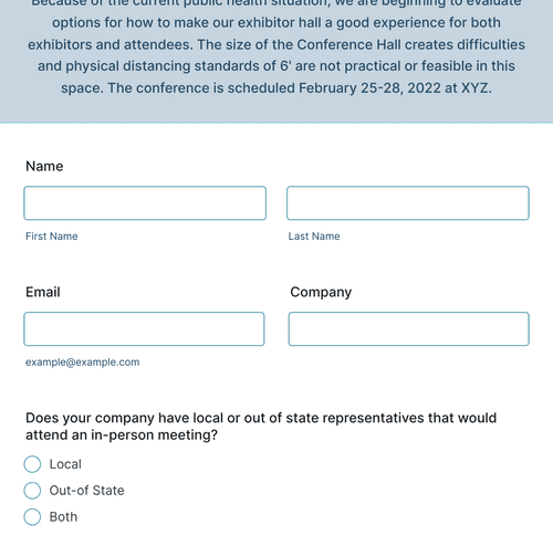 Conference Exhibitor Interest Survey Form Template | Jotform