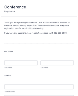 Conference Registration Form Template | Jotform