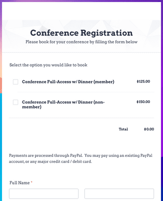 Conference Registration Form Template | Jotform