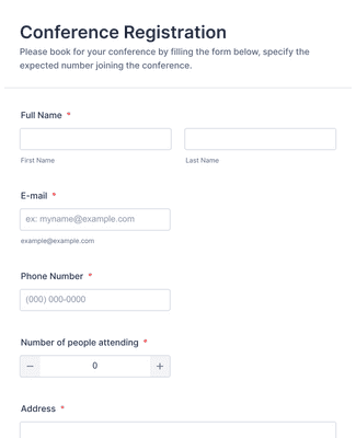 Conference Online Registration Form Template | JotForm
