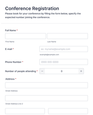 Conference Registration Form with Payment Form Template | Jotform