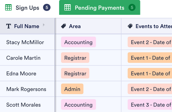 Parent Teacher Conference Sign Up Sheet Template | JotForm Tables