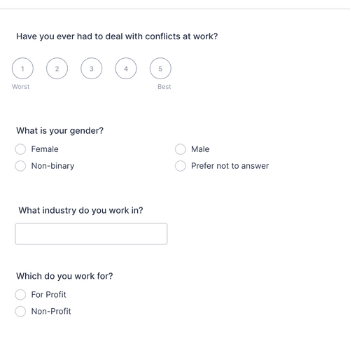 Conflict Management Survey Form Template | Jotform