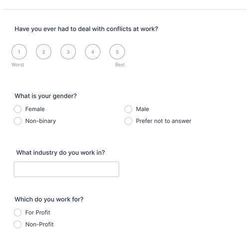 Conflict Management Survey Form Template | Jotform
