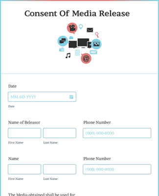 Consent Of Media Release Form Template | Jotform