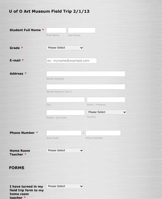 Field Trip Consent Form Template | Jotform