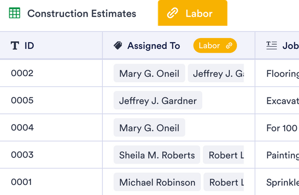 Tree Trimming Estimate Template | JotForm Tables
