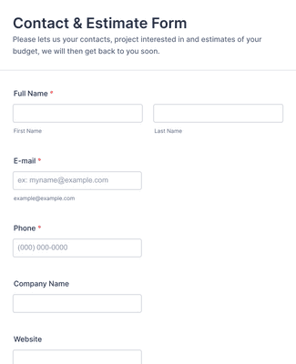 Web Design Service Request Form Template | Jotform