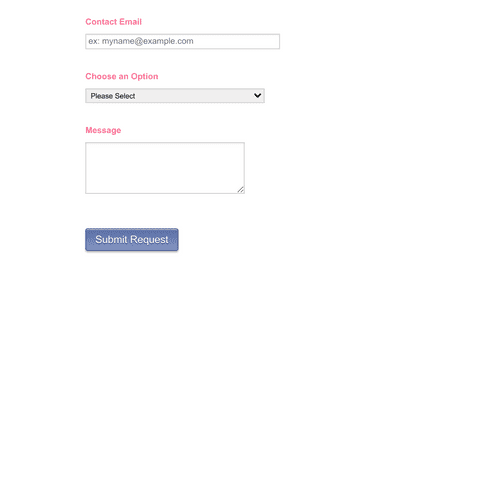 Contact Form with Pink Text Form Template | Jotform