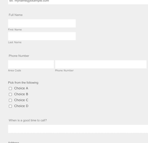 Simple Volunteer Form with Grey Background Form Template | Jotform