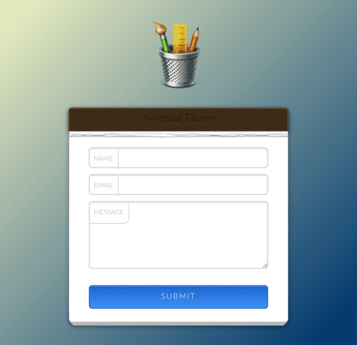 Contact Form - Notepad Theme Form Template | Jotform