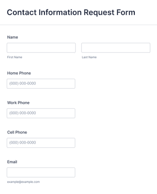 Contact Information Request Form Template | Jotform