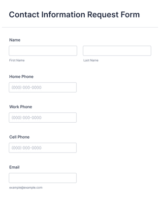 Contact Information Request Form Template | Jotform