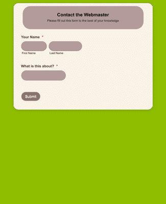 Contact the Webmaster Form Template | Jotform