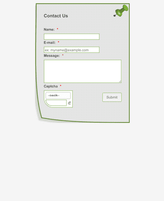 Contact Us Form - Pin Theme with Captcha Form Template | JotForm
