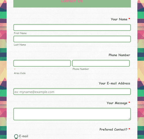 Contact Form - Modern Theme Form Template | Jotform